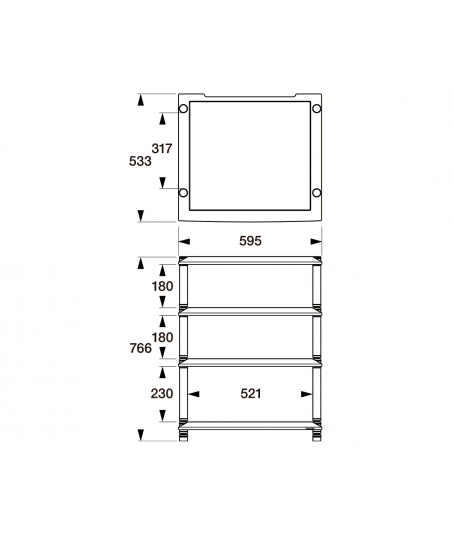 TAOC ASR3-4S Audio Rack Colour Silver